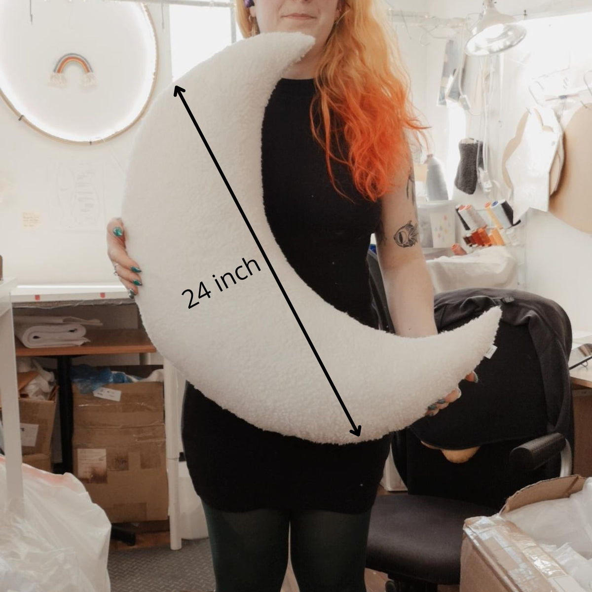 Large personalized moon cushion – The Butter Flying